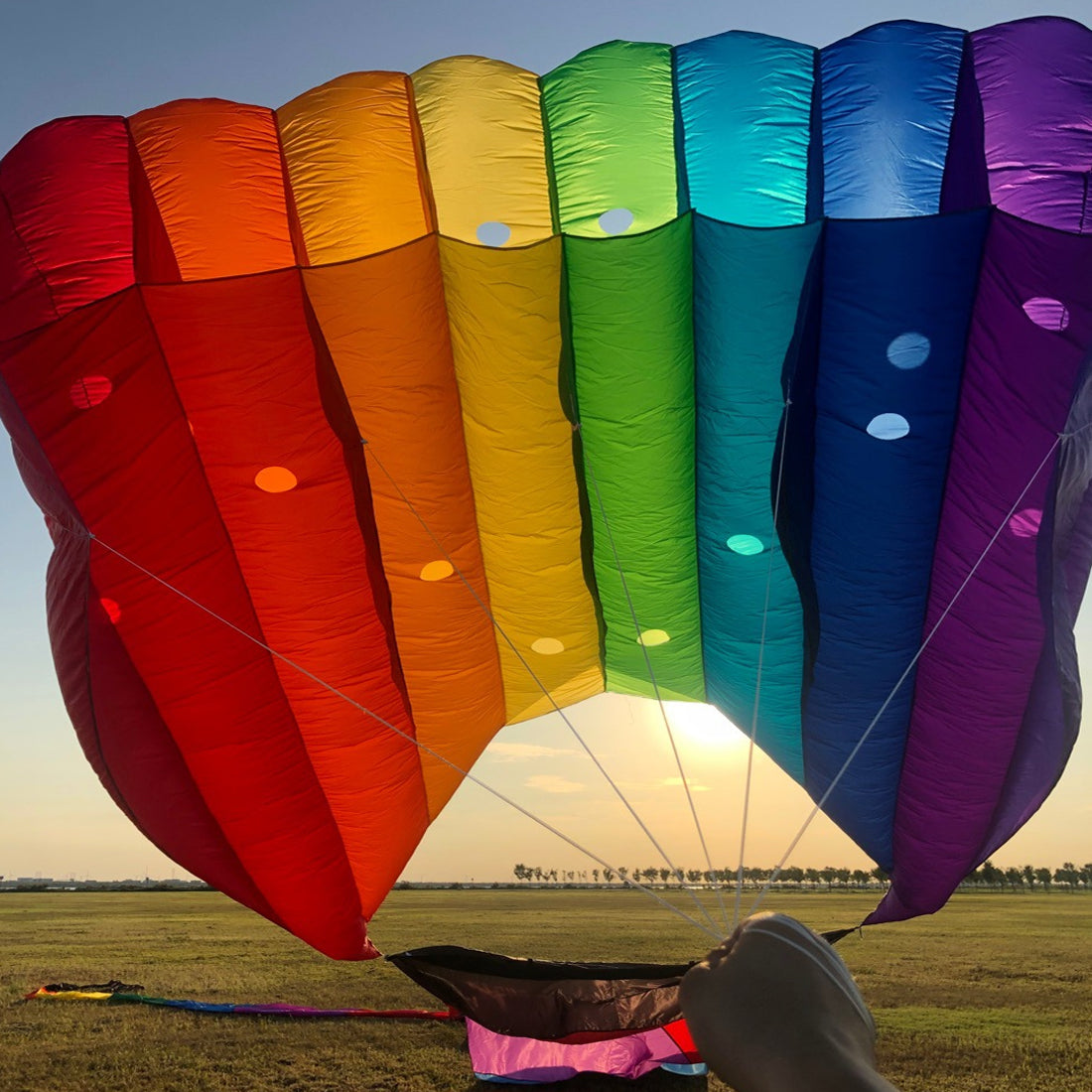 12㎡ Flow Forms Pilot Lifter Kite Single Line Parafoil Kite 30D Ripstop ...