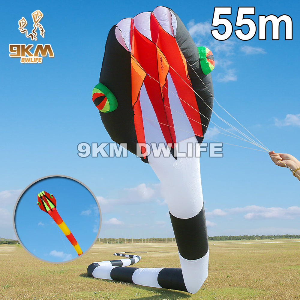 55m Snake Kite Big Single Line Soft Inflatable Kite with Bag – 9km-dwlife