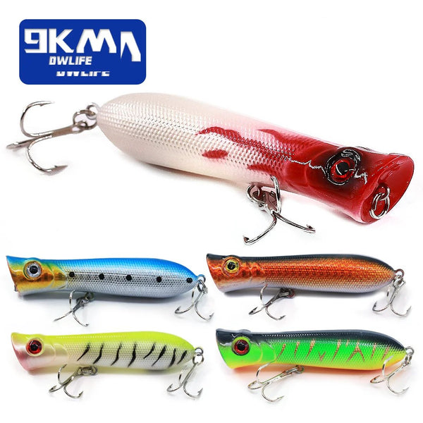 Topwater Popper Saltwater Fishing Lure 12g Surface Casting Bait Freshw ...