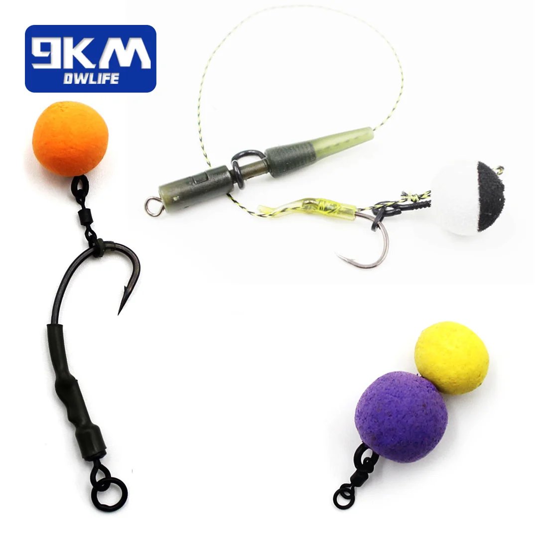 Carp Fishing Boilie Screw with Swivel Fishing Bait Screw 30~60Pcs Carp ...