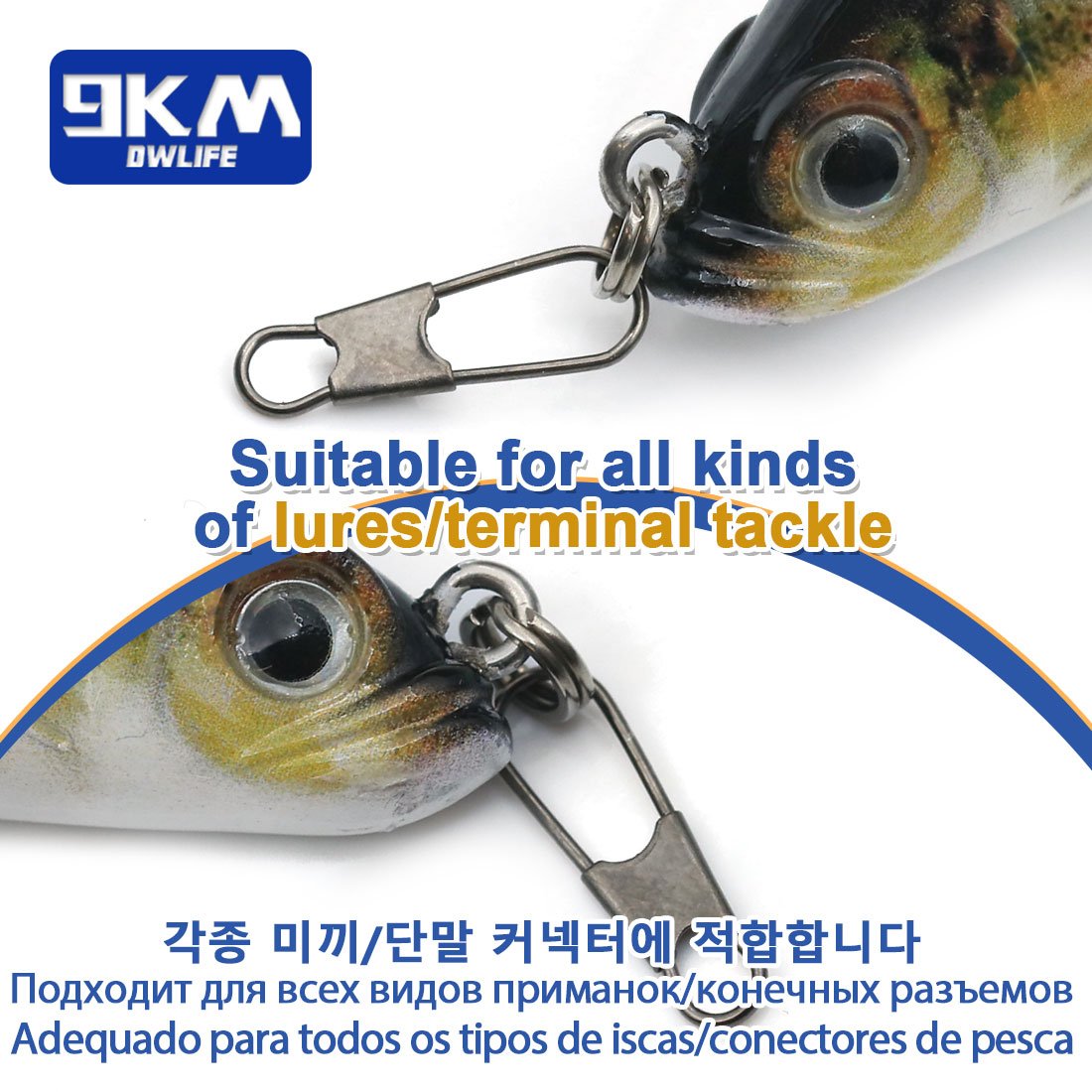Fishing Interlock Snaps 50~200Pcs Stainless Steel Safety Snap Fishing ...