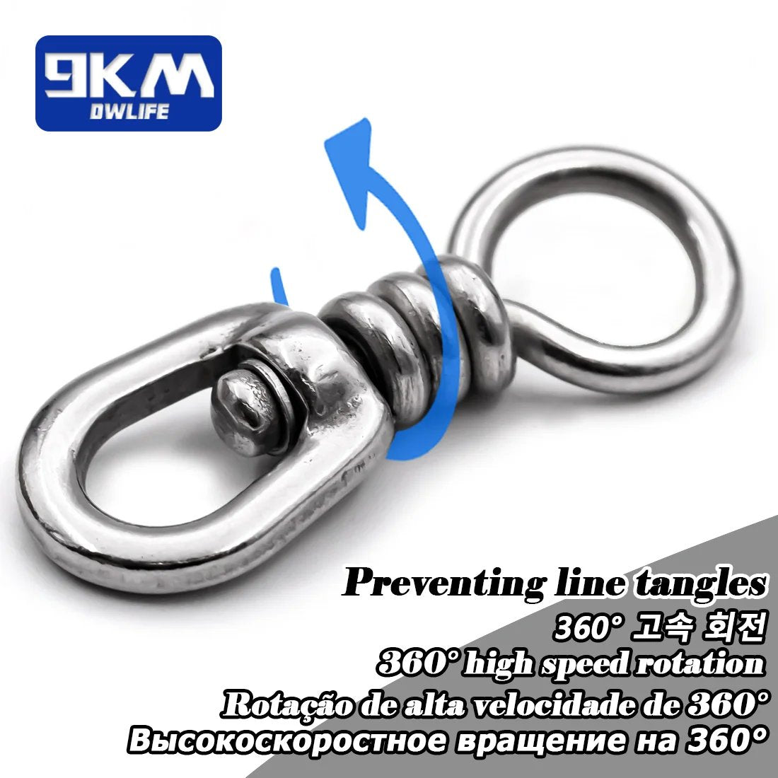 Big Game Tuna Saltwater Fishing Swivel 15~60Pcs Stainless Steel Fishin ...