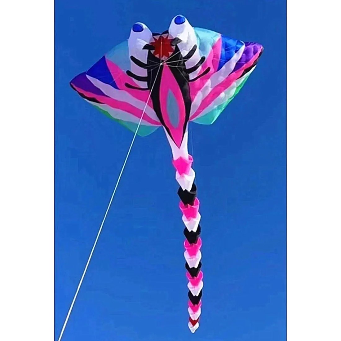 9KM 8m Ray Kite Line Laundry Pendant Soft Inflatable Show Kite for Kit ...