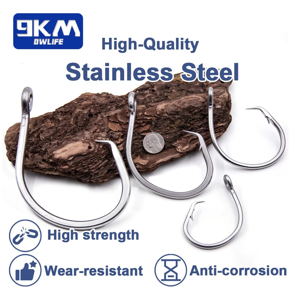 Giant Fishing Hook 18/0~28/0 Big Game Live Bait Hooks Stainless Steel ...