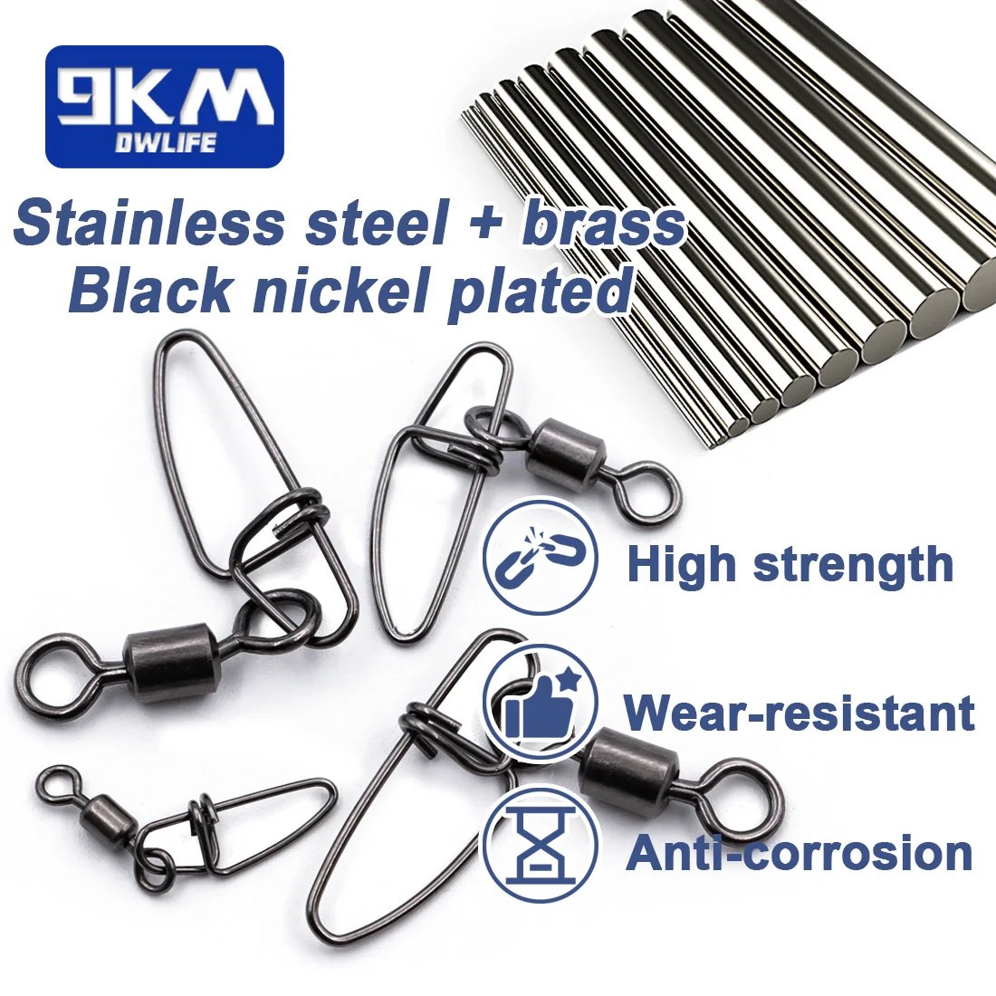 Snap Swivels Saltwater Fishing Tackle Catfishing Equipment Cross-Lok S ...