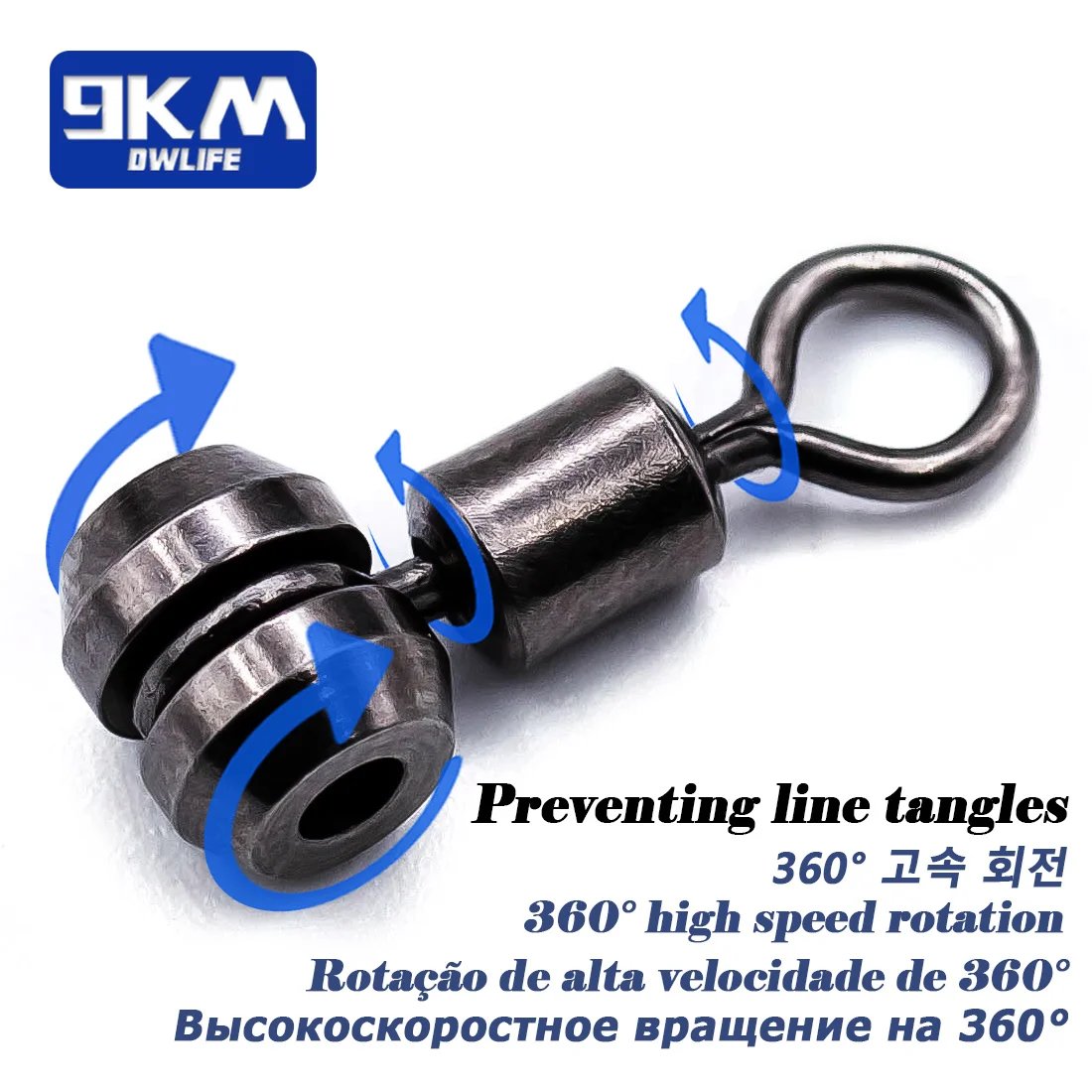 Fishing Swivels 25~100Pcs 3-Way Swivels Fishing Rig Line Connector Rot ...