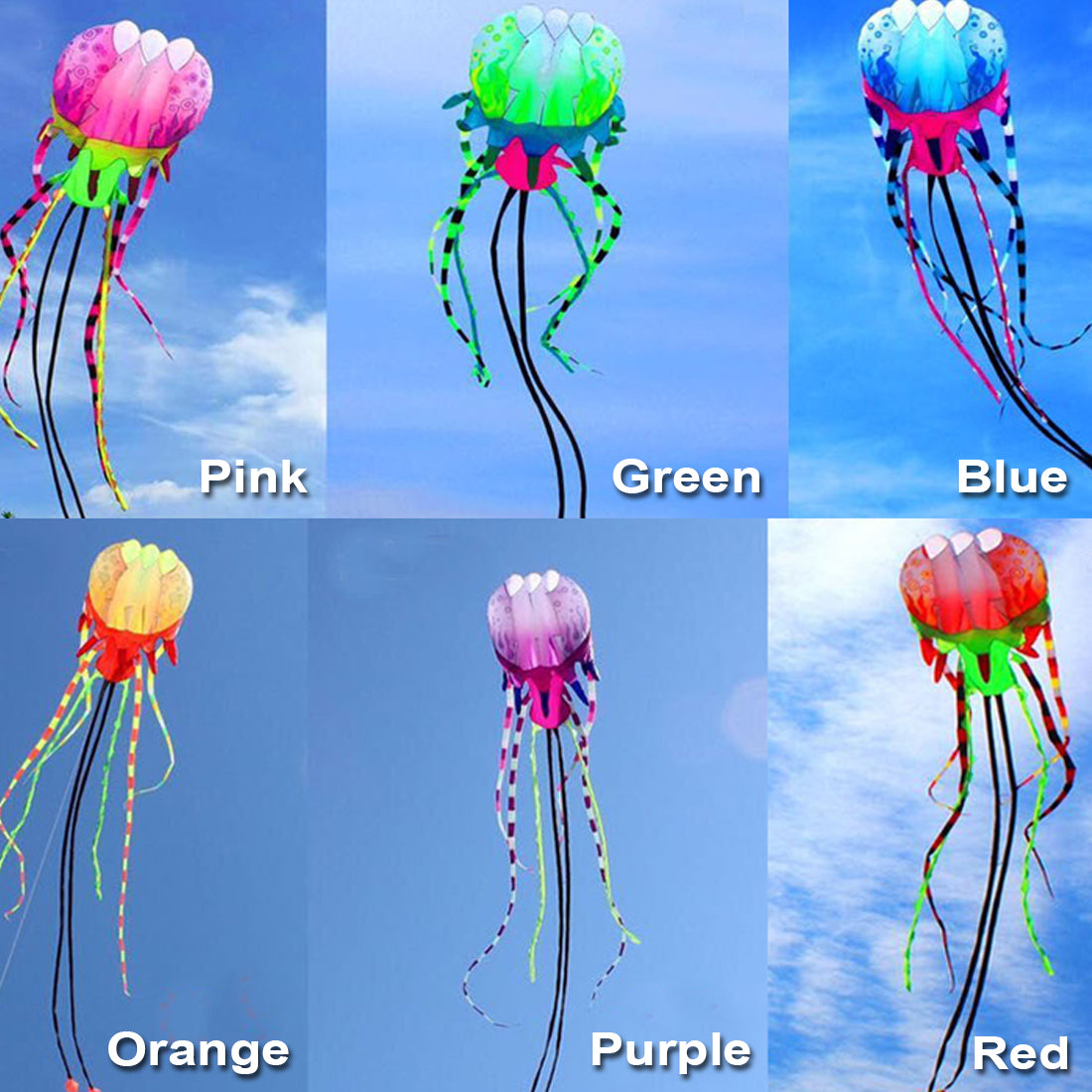 9m Jellyfish Kite Outdoor Soft Inflatable Single Line Kite – 9km-dwlife